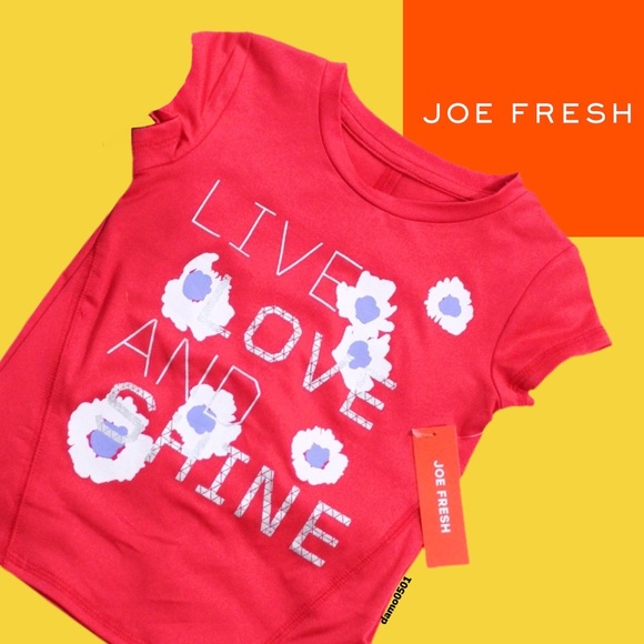 Joe Fresh | Shirts & Tops | Nwt Joe Fresh Girls Red Graphic Active Tee | Poshmark
